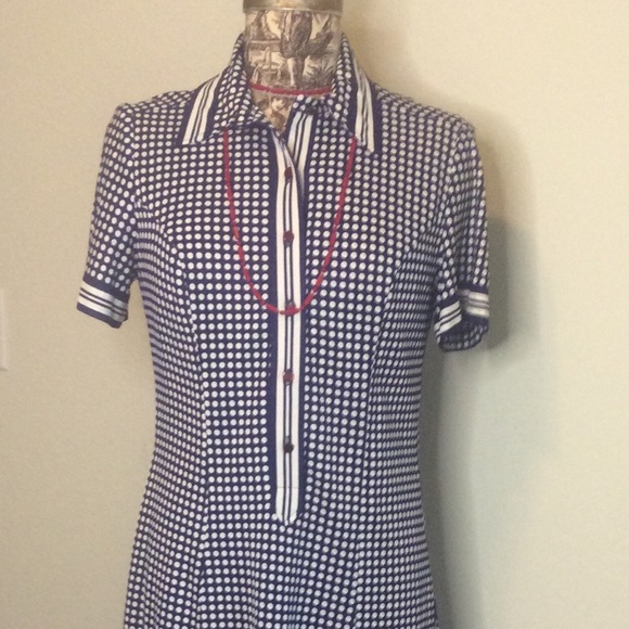 Stroller | Dresses | Vintage 96 Stroller Dress Polka Dot Poly 1214 ...